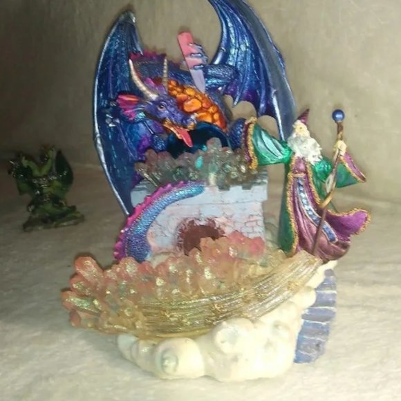 Accents | Dragon Statues Vintage Collectible Statues Dragons Wizards ...
